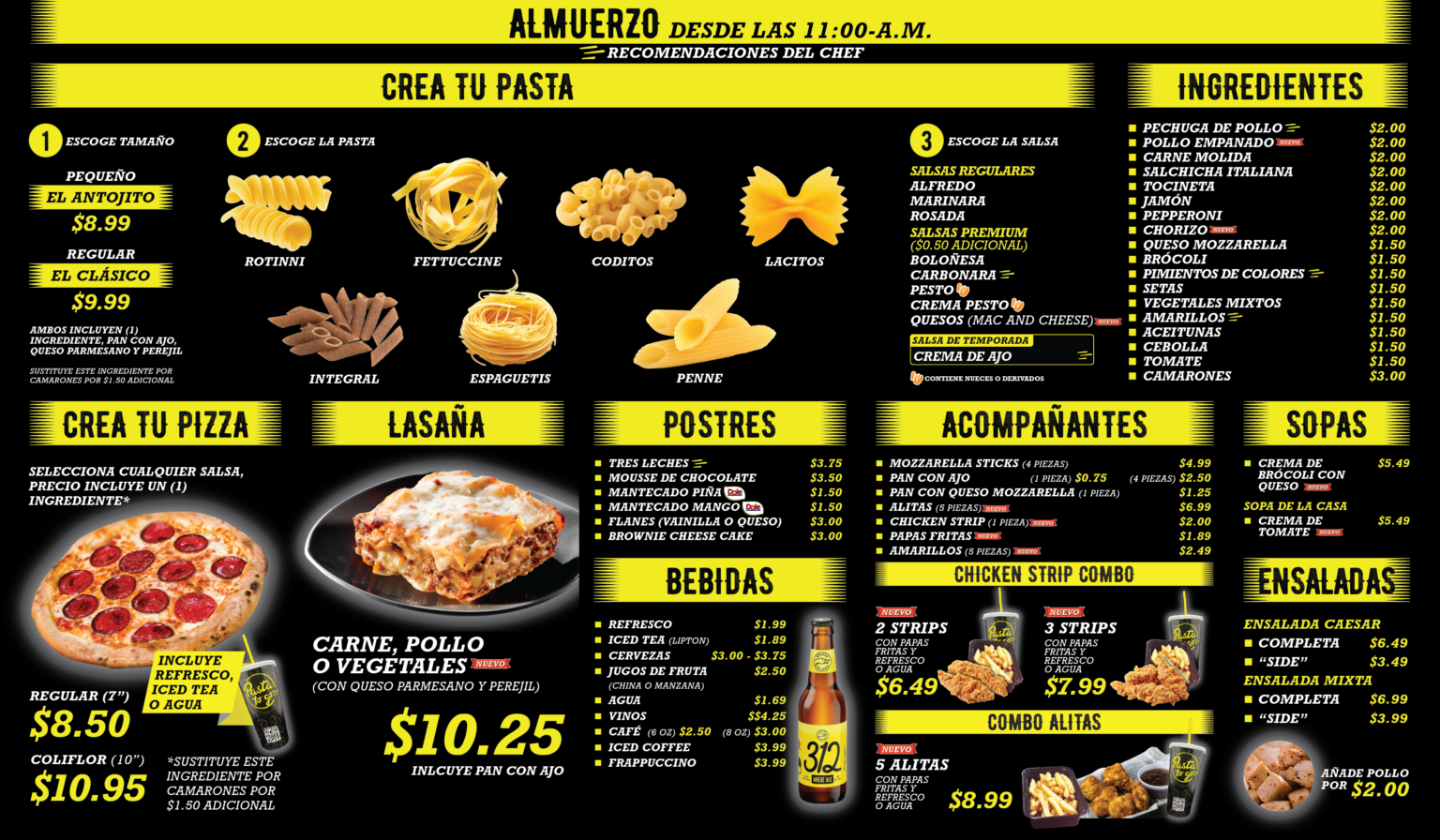 Pasta to go – Crea tu pasta