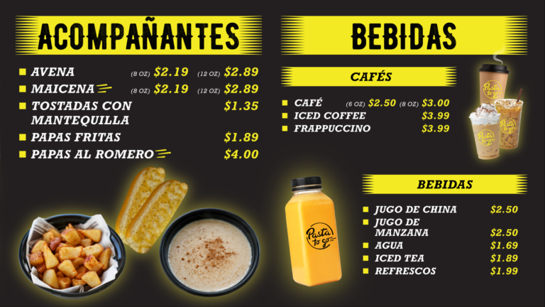 Menu – Pasta to go